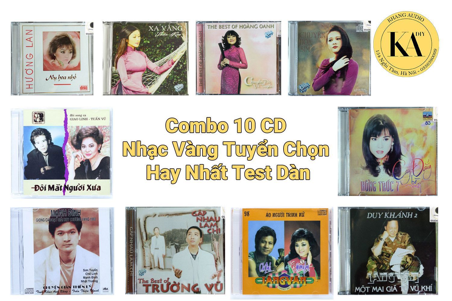 Combo Số 1: Combo 10CD Nhạc Vàng Tuyển Chọn Hay Nhất Mọi